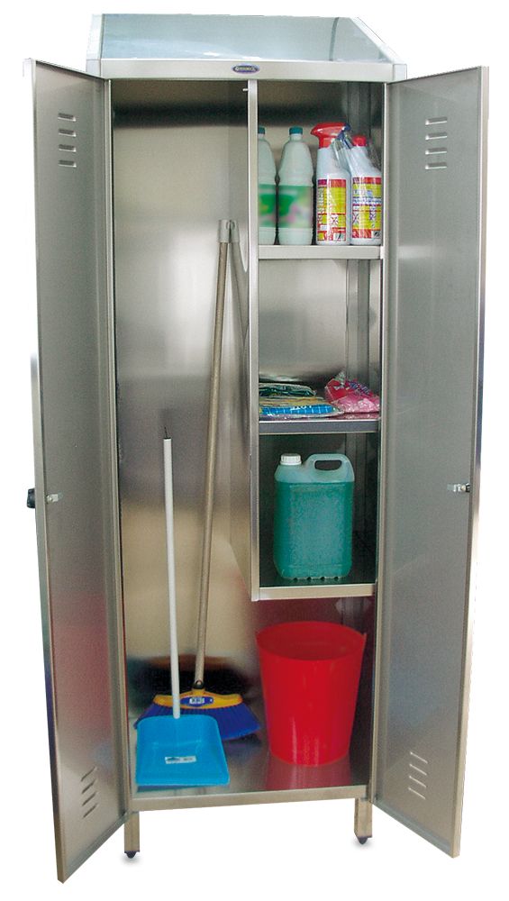 Cabinet for cleaning products - 2 doors - INOX RVS FOR FOOD INDUSTRY