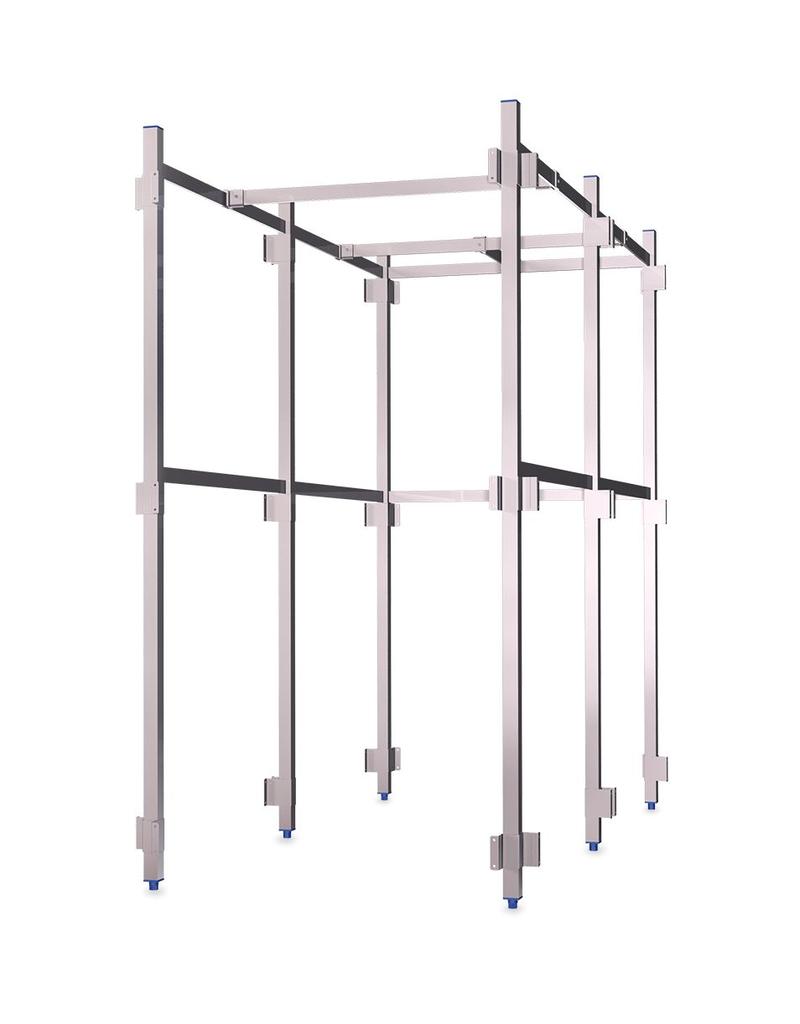 Perforated column of bars - corner - INOX RVS FOR FOOD INDUSTRY