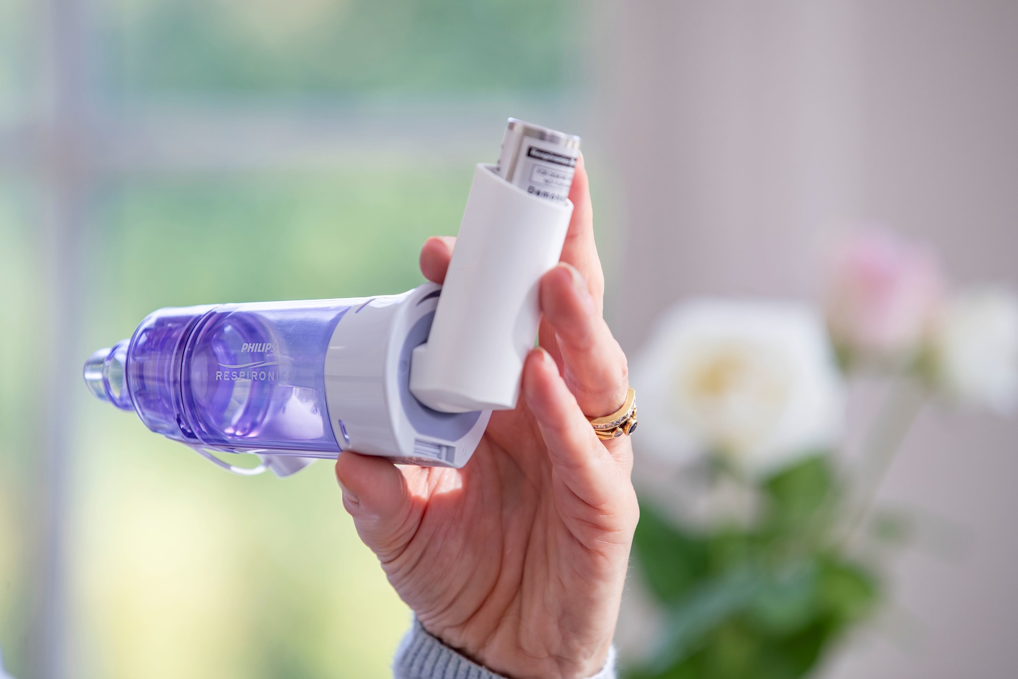 Cámara de inhalación Philips OptiChamber Diamond - Oxigo