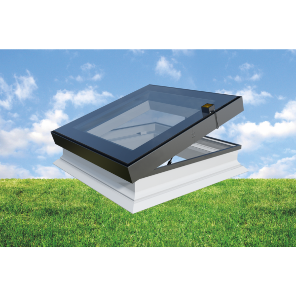 Flat roof window Intura PGC A1 100x100 cm - electrically operated