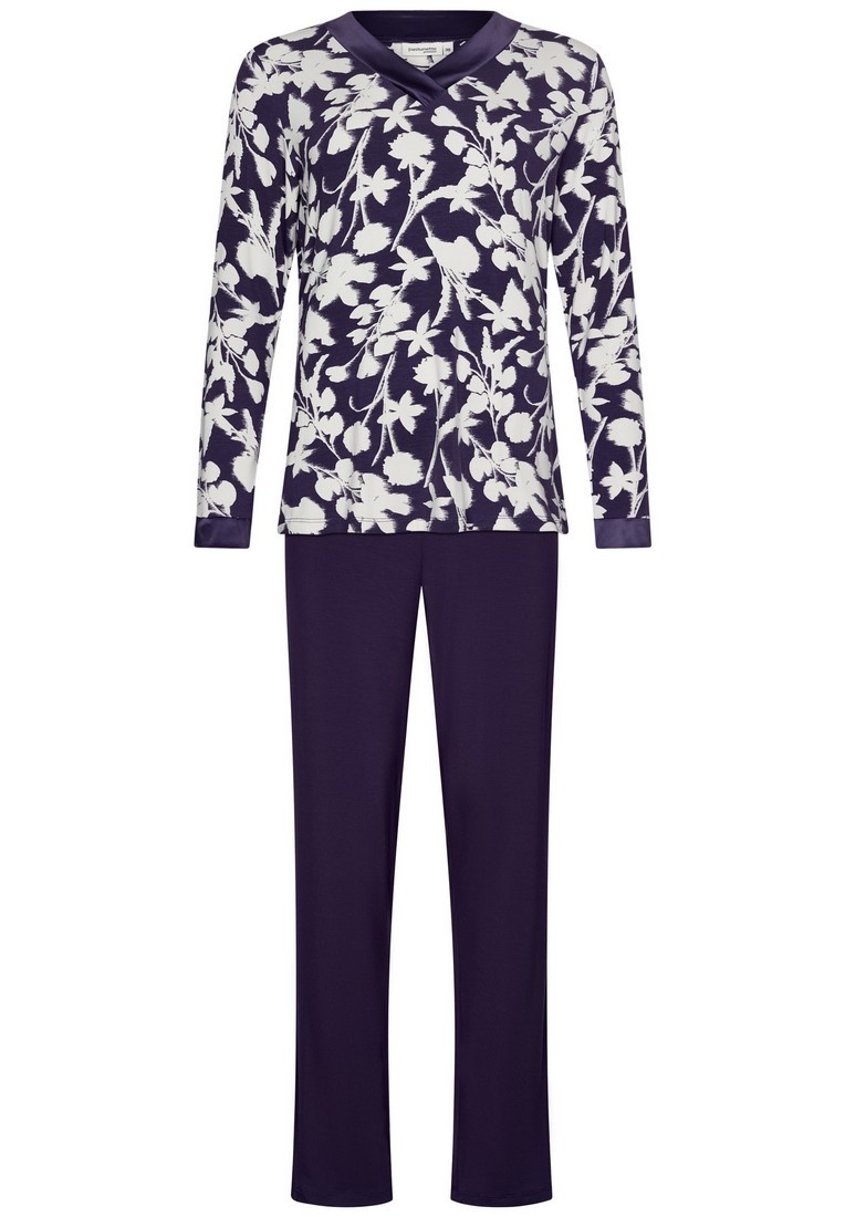 Luxe lounge pyjama van ecovero viscose floral garden - Pyjama-direct