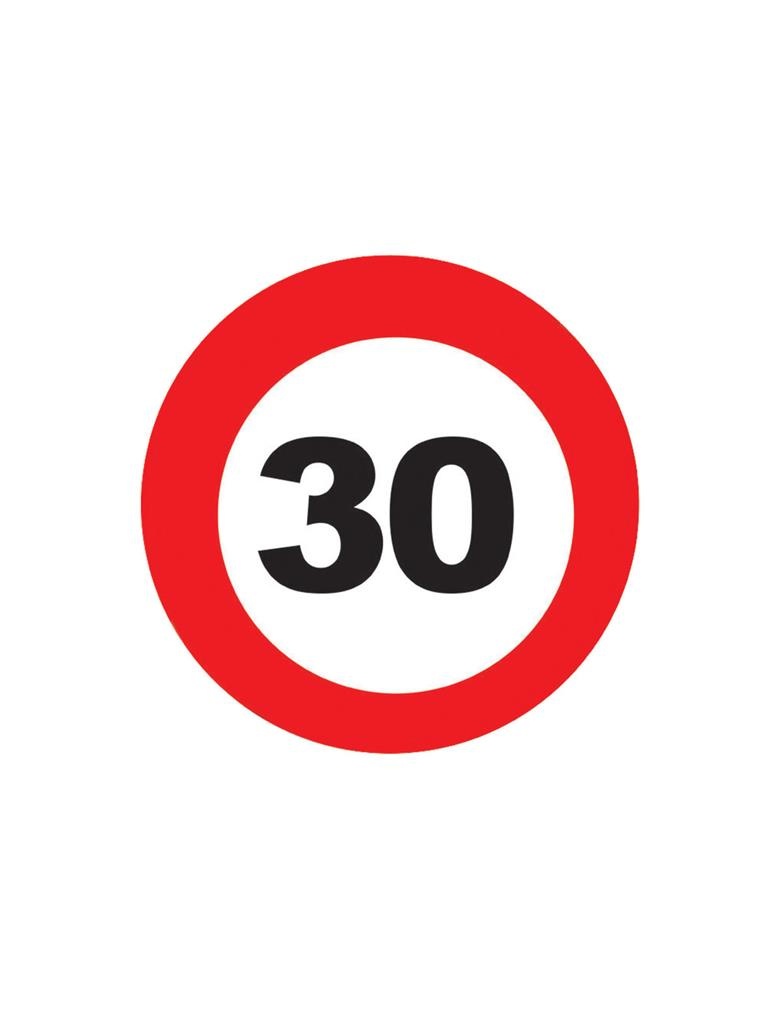 6 Magnetic Coasters 12cm Traffic Sign 30 Years E Carnavalskleding 6-magnetic-coasters-12cm-traffic-sign-30-years-e-carnavalskleding