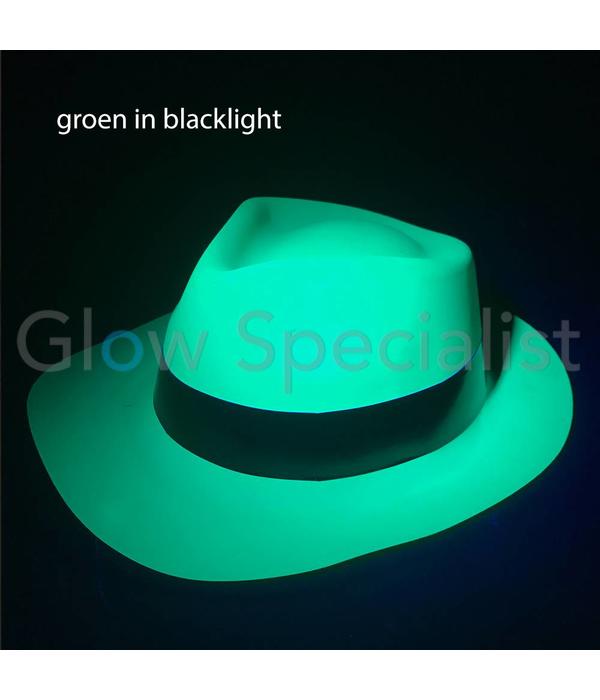 UV / BLACKLIGHT GANGSTER HAT - NEON GREEN - Glow Specialist - Glow ...