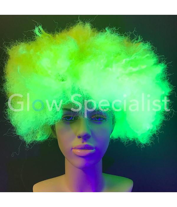NEON YELLOW AFRO WIG - Glow Specialist - Glow Specialist