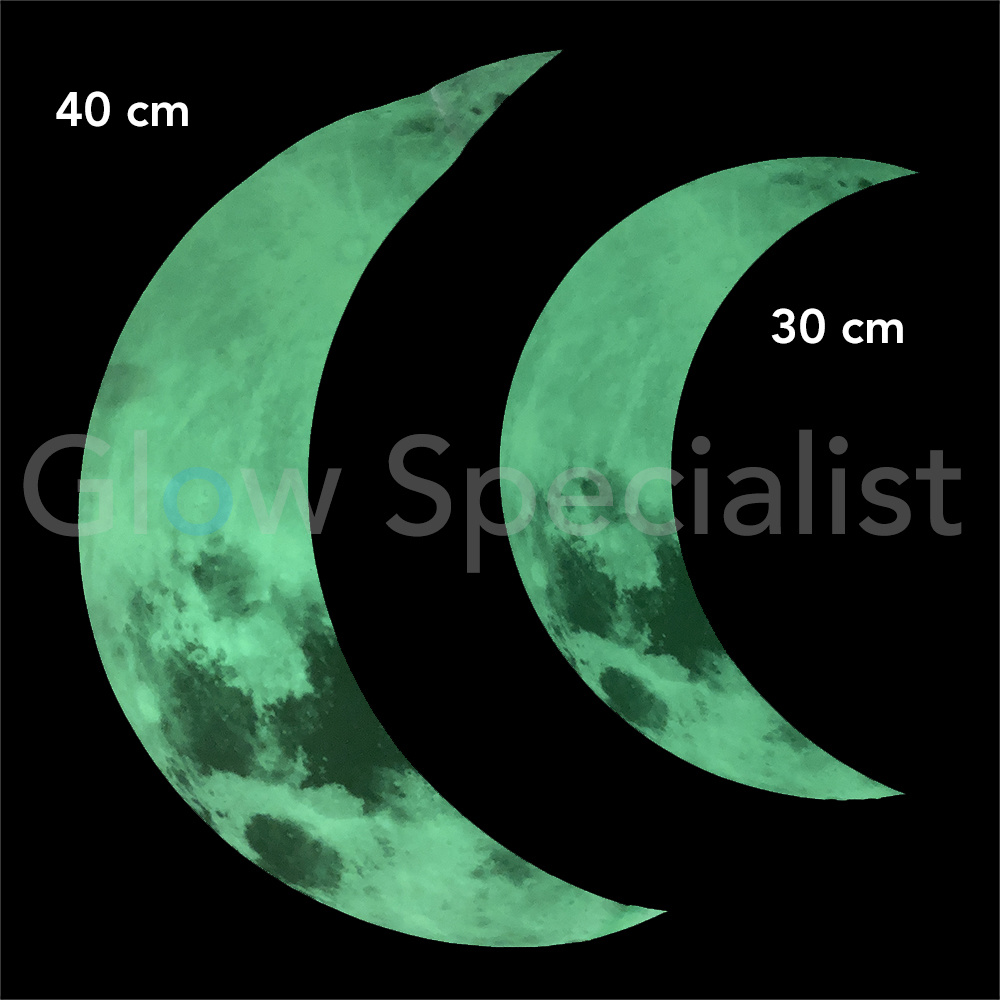 GLOW IN THE DARK HALF MOON - 2 SIZES - Glow Specialist - Glow Specialist