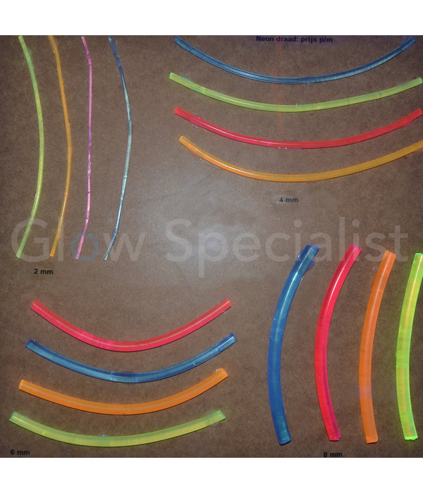 UV / BLACKLIGHT NEON DRAAD PVC - 8 MM - koop je bij Glow Specialist ...