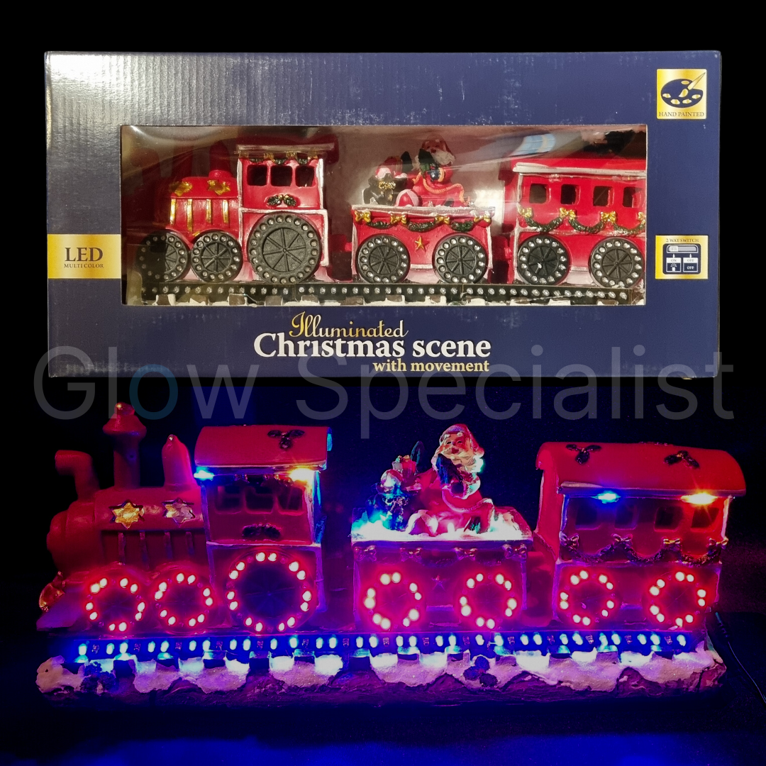 CHRISTMAS TRAIN WITH ROTATING LED WHEELS - WITH ADA - Glow Specialist ...