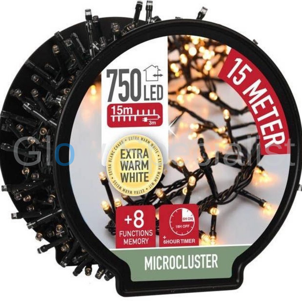 LED CLUSTER LIGHTING - 750 LIGHTS - 8 LIGHTING FUNCTIONS AND TIMER ...