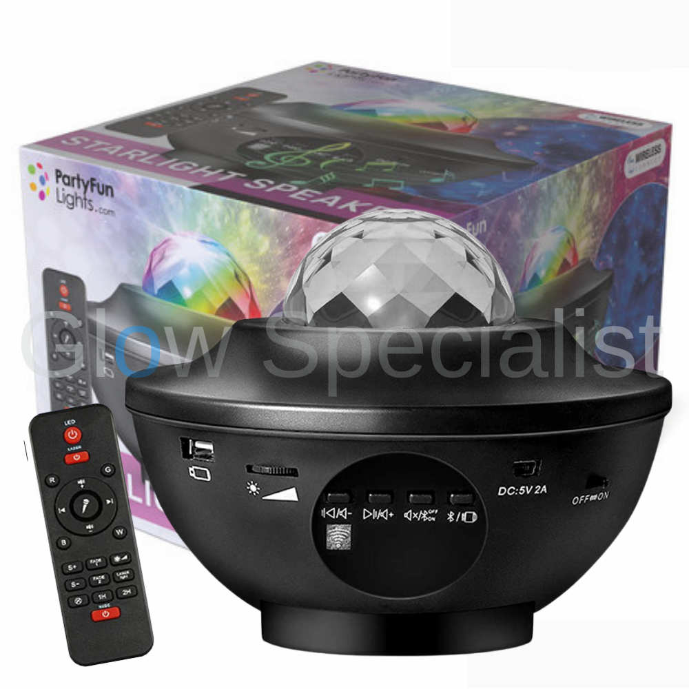 WIRELESS STARLIGHT SPEAKER WITH LASER PROJECTOR - Glow Specialist ...