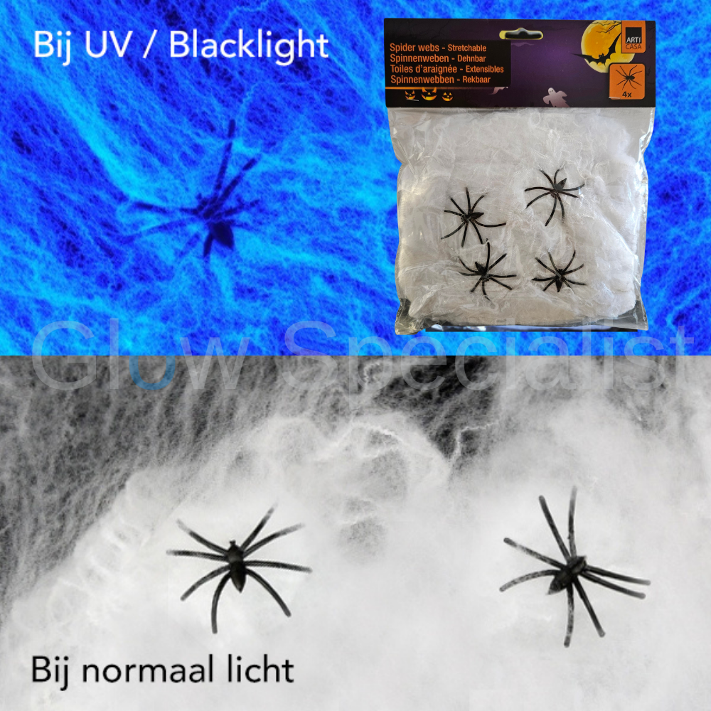 REKBAAR SPINNENWEB INCL. 4 SPINNEN - 55 GRAM - Glow Specialist