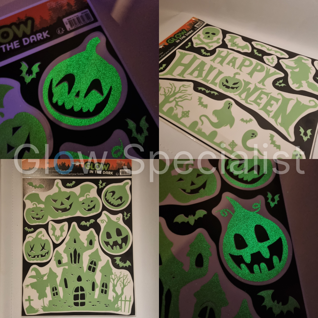 HALLOWEEN - GLOW IN THE DARK RAAMSTICKERS - 2 SETS - Glow Specialist ...