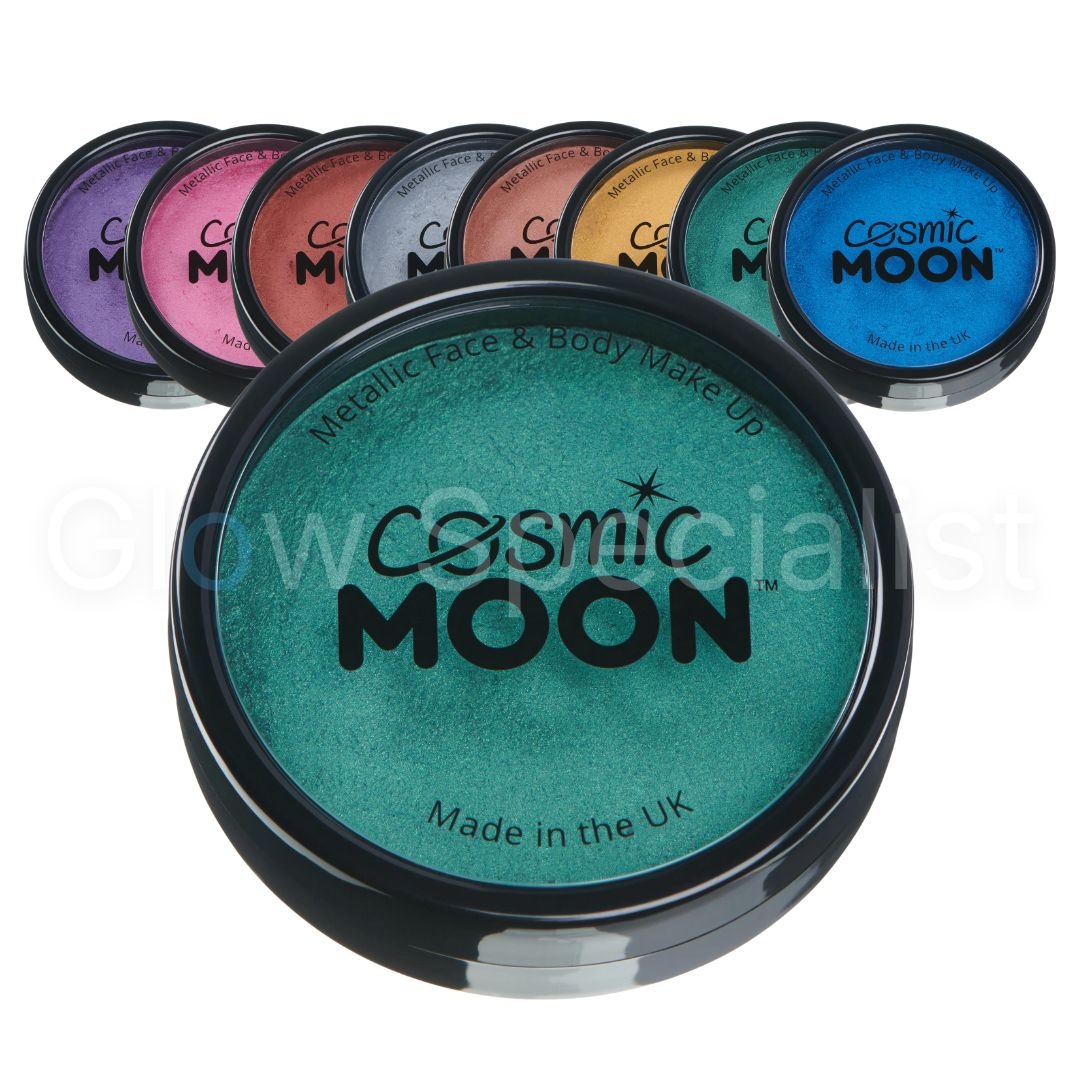 METALLIC PRO FACE PAINT CAKE POT - COSMIC MOON - 36 GR - Glow Specialist