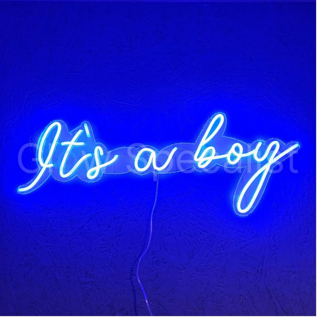 LED NEON SIGN - IT'S A BOY - BLUE - Glow Specialist - Glow Specialist