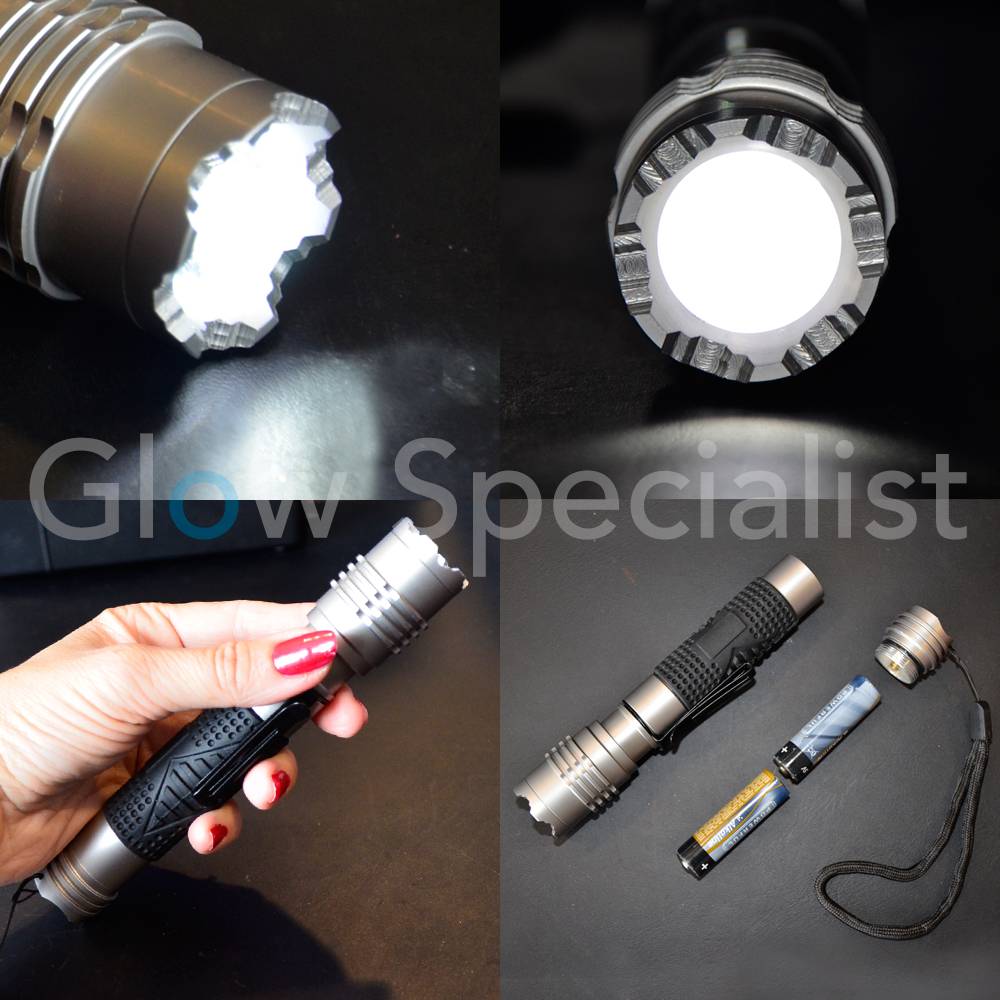 LED FLASHLIGHT CREE 3 WATT WITH FOCUS AND FLASH MODUS - Glow Specialist ...