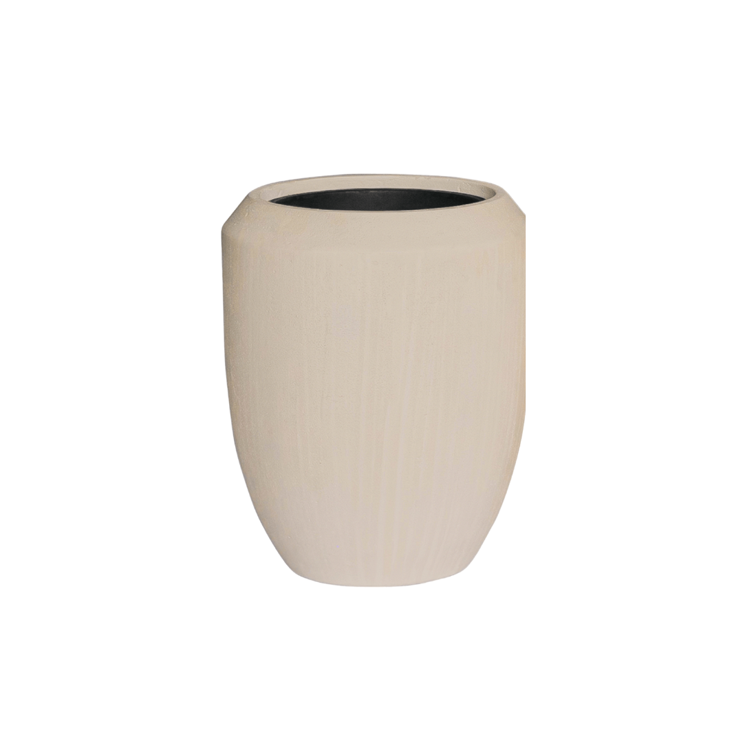 Pot Alto Natural White - Green Bubble