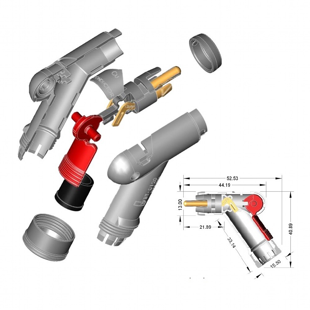 0210 Cu RCA connector - Hi-Stands Webshop!