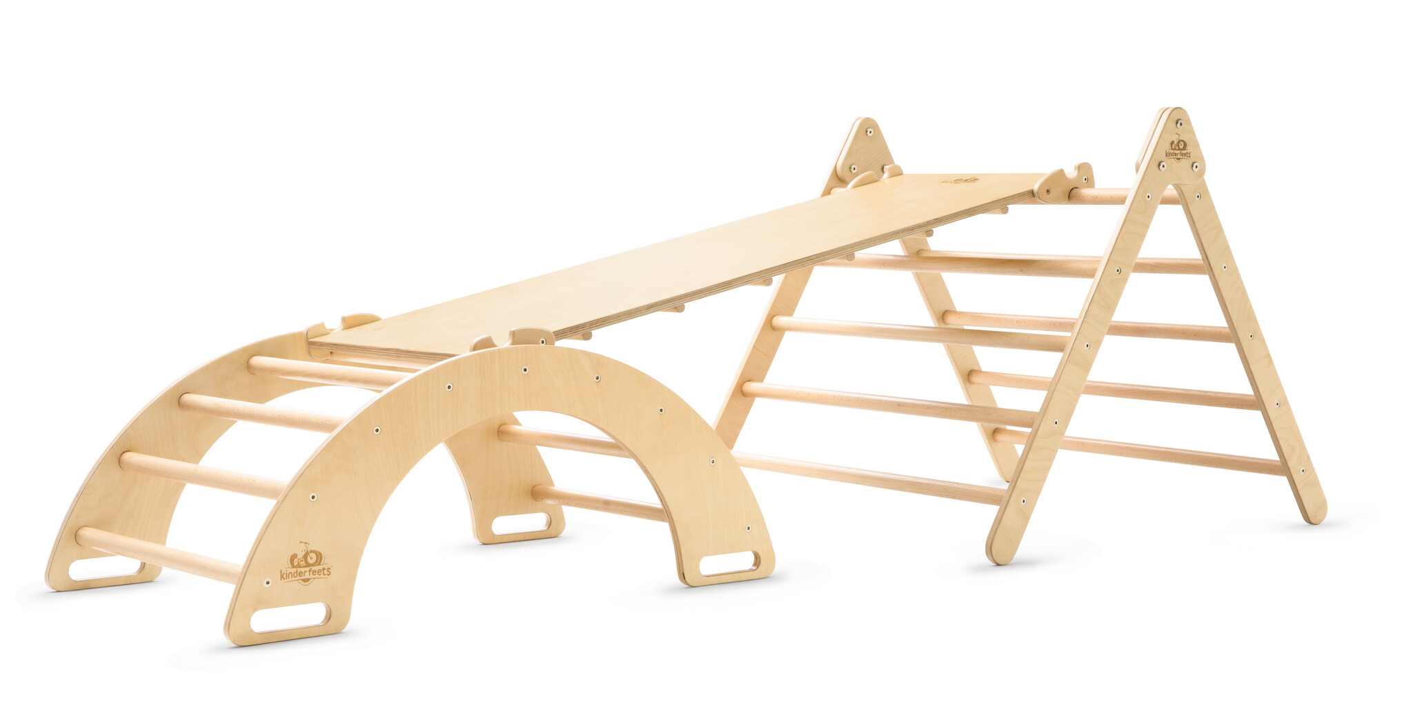 Pikler Set Pikler Dreieck 3-er Vorteilsset mit Rutsche, Bogen, Dreieck ...