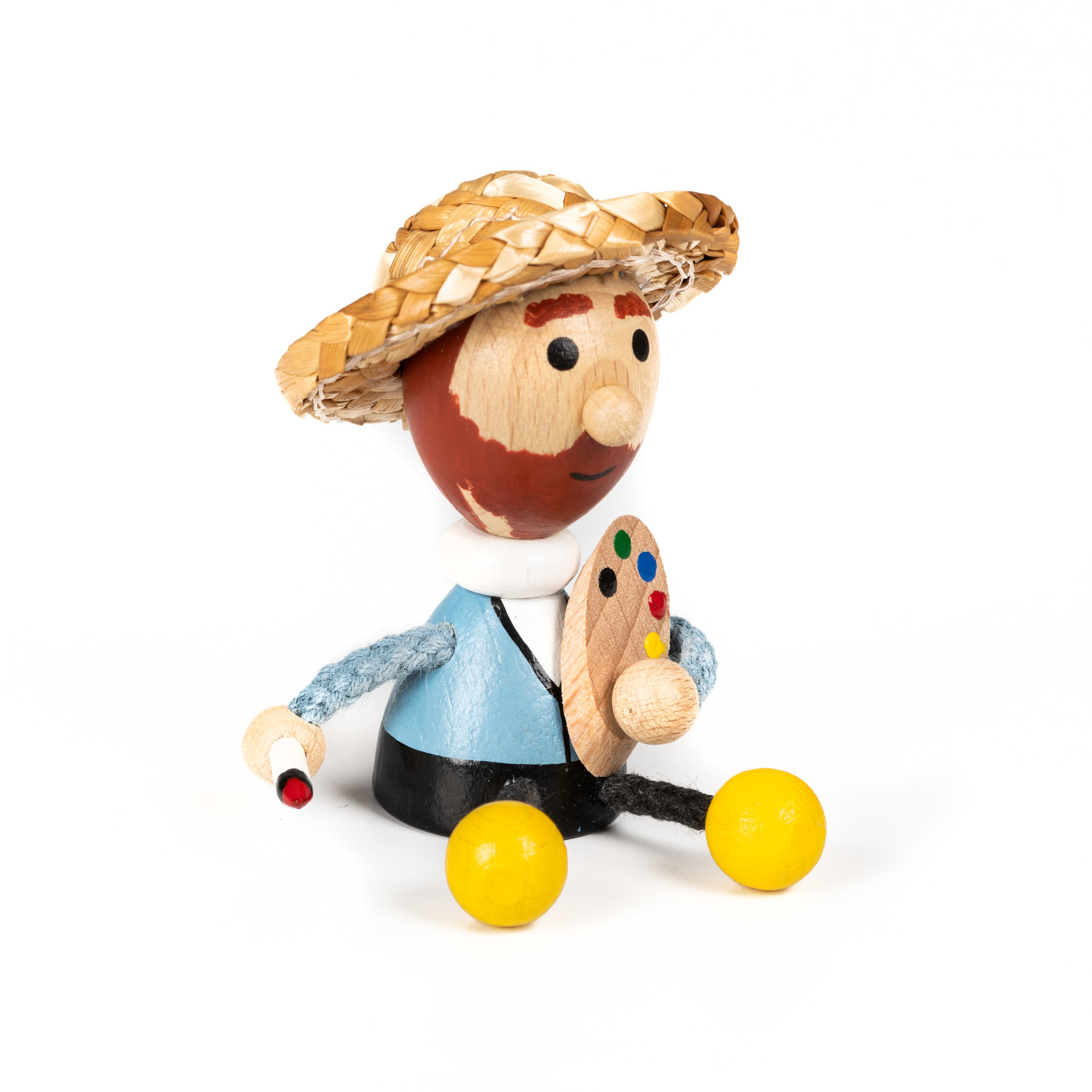 Houten magneet popje Van Gogh - Kröller-Müller Museum webshop