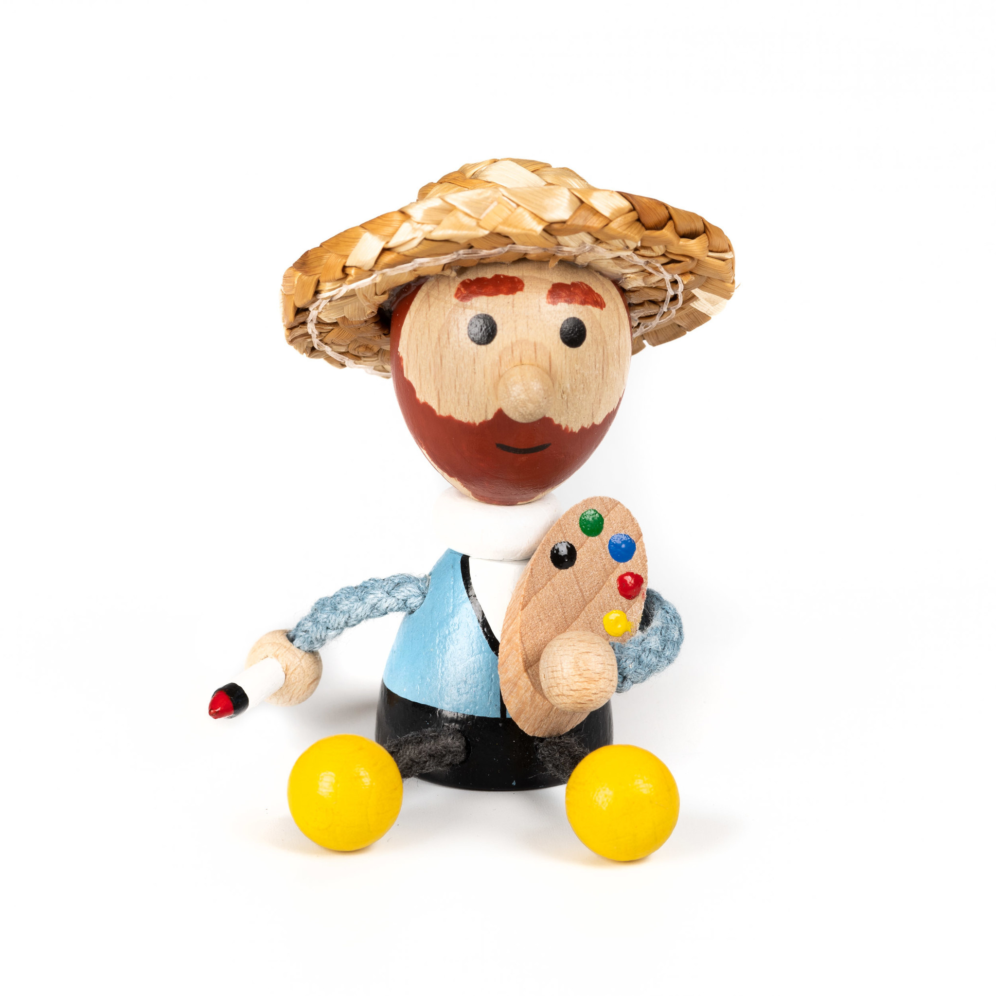 Houten magneet popje Van Gogh - Kröller-Müller Museum webshop