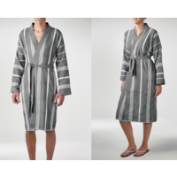 Luxe badjas voor dames en heren van 100% gekamd katoen - Hamamdoeken.com