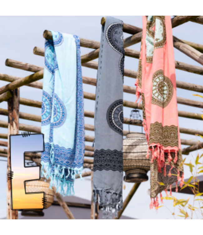 Veelzijdige pareo doek in 10 kleuren - 160x110cm - Hamamdoeken.com