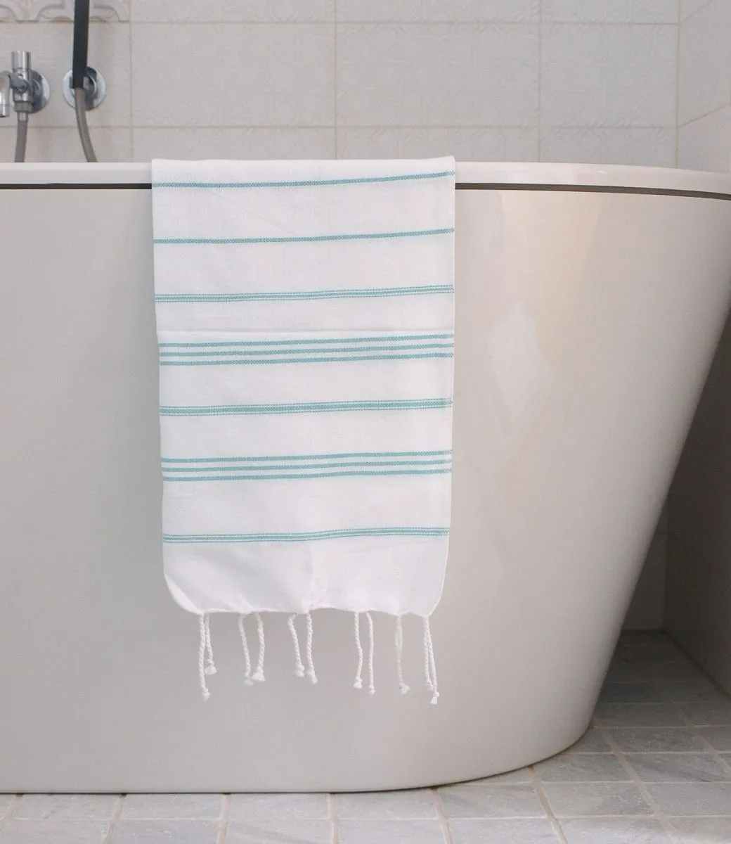 Donkerzeegroene hamam handdoek kopen? Die bestel je voordelig bij ...