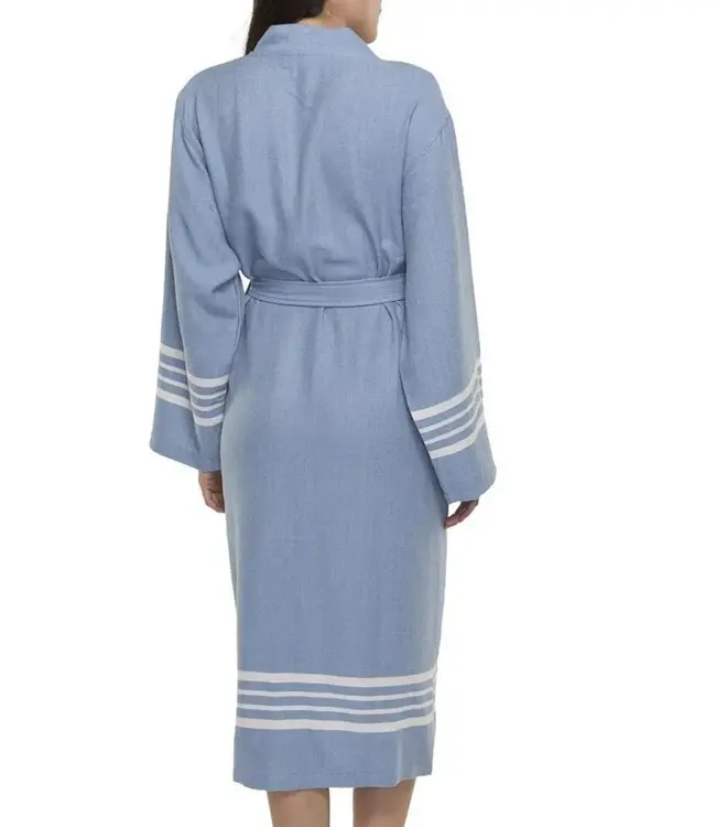 Luxe badjas voor dames en heren van 100% gekamd katoen - Hamamdoeken.com