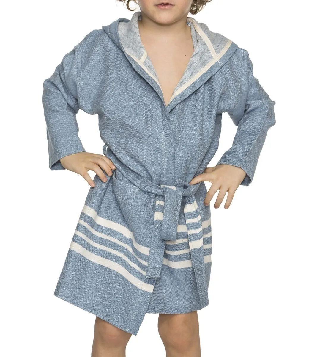 kinderbadjas met capuchon - bekijk alle kleuren - Hamamdoeken.com