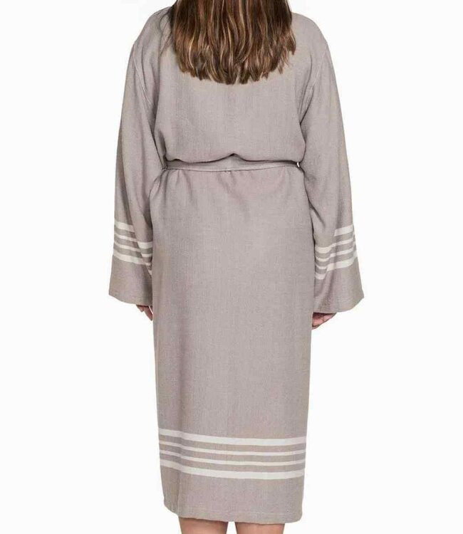Luxe badjas voor dames en heren van 100% gekamd katoen - Hamamdoeken.com