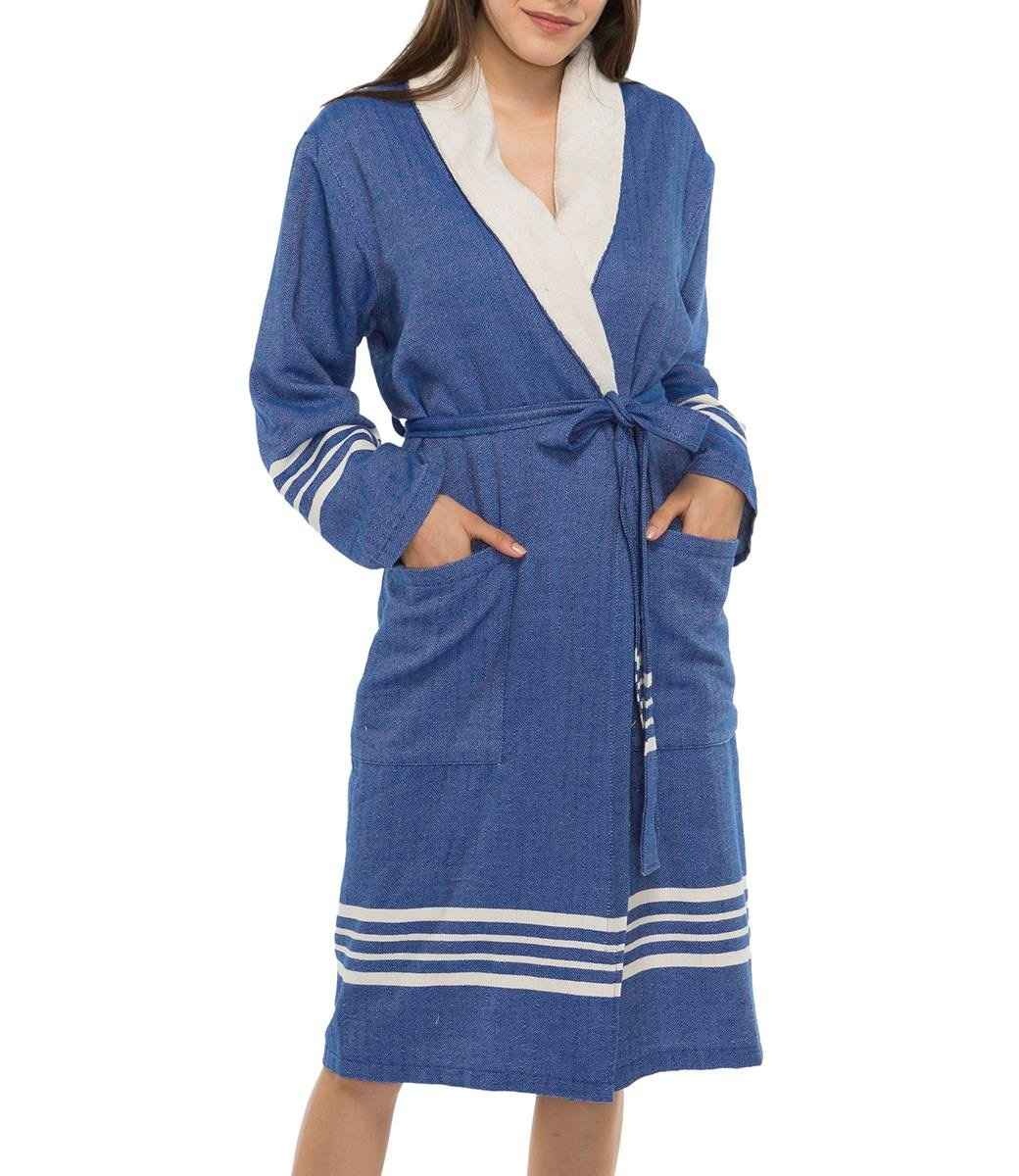 Omhul jezelf in de sauna/wellness in deze heerlijk luxe badstof badjas ...