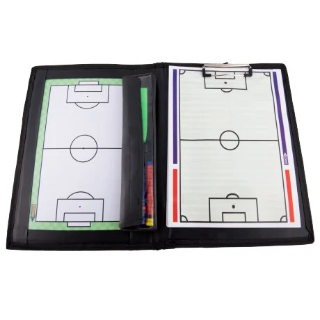 Trainersmap A4 leer : met afwisbaar speelveld, 2 magneetsets, stift met ...