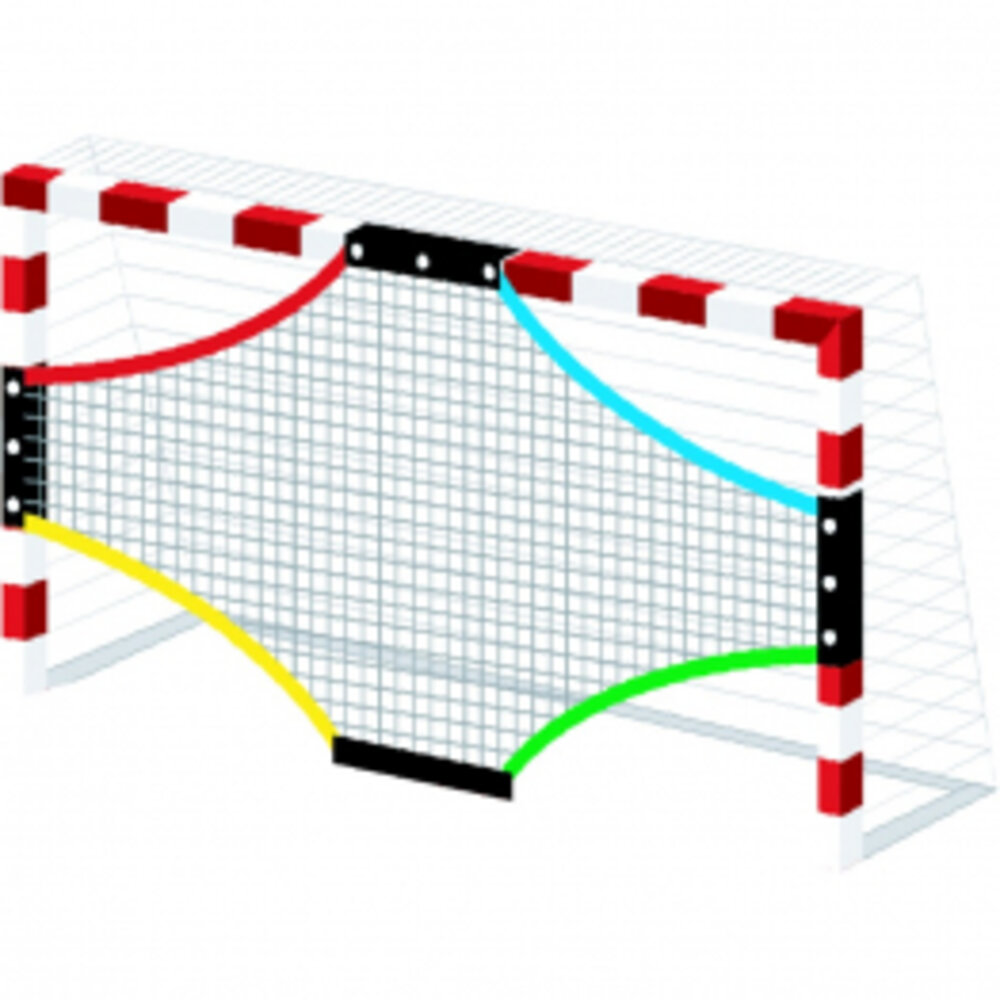 Handbal target 3 m x 2 m - hoeken in 4 kleuren - SoccerConcepts