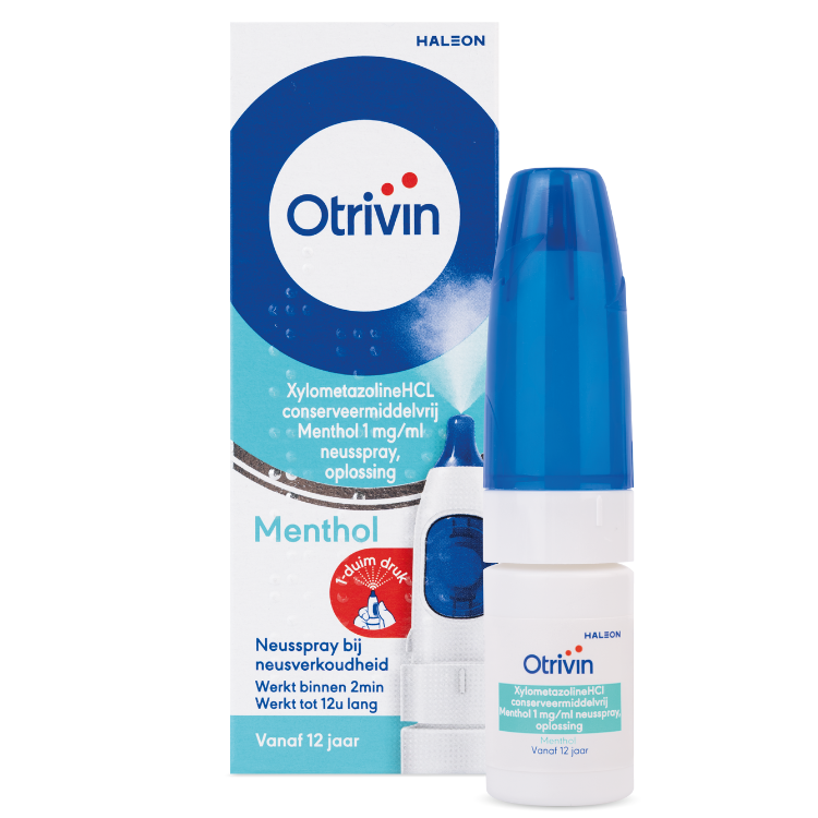 Otrivin XylometazolineHCl conserveermiddelvrij Menthol 1 mg/ml ...