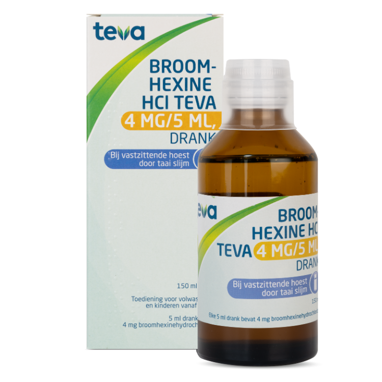 Teva Broomhexine HCl Teva 4 mg/5 ml en 8 mg/5 ml, drank - kno-winkel.nl ...