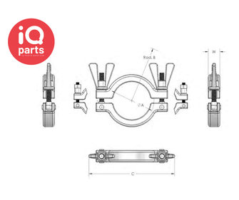 Norma Tri-Clamp SH-Type Closure Clamp Double Bolted | IQ-Parts-Shop
