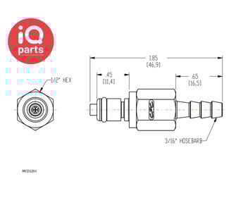 MC(D)2203 | Coupling Insert | Chrome-plated | Hose barb 4,8 mm (3/16 ...