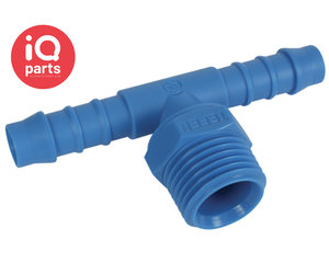 Plastic Male hose T-connector with external BSPT thread | IQ-Parts-Shop