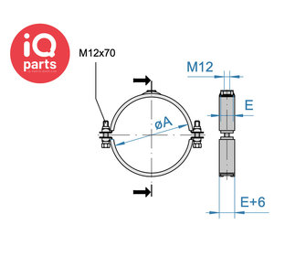 Jacob Pipe-clamps (W1) for ceiling-mounting with rubber-insert (EPDM ...