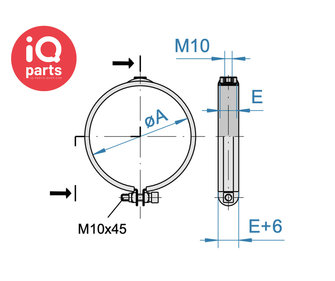 Jacob Pipe-clamps (W1) for ceiling-mounting with rubber-insert (EPDM ...