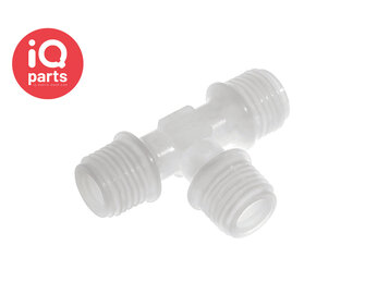 TEFEN PVDF Threaded T-Connector | BSPT Male | IQ-Parts-Shop