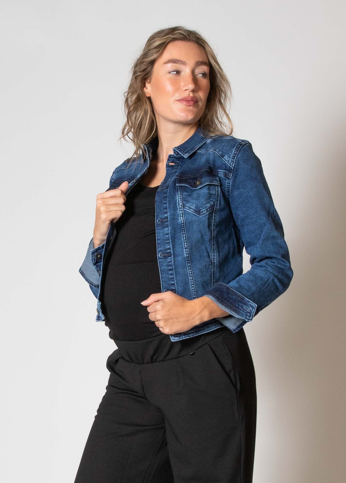 Love2Wait zwangerschap-jacket Denim - Stone Wash - ZEI Lifestyle - Z.E ...