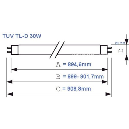 Philips TUV TL-D 30W (90cm) - Lamp Belgie