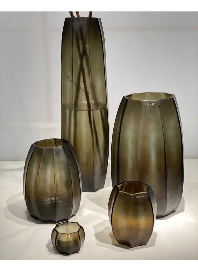 Vase Koonam XL | Indigo / Smoke grey - NU PUUR & GROEN B.V.