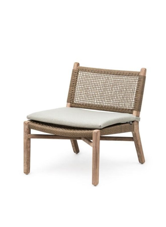 Easy Chair Fiona | Teak Natural Grey / PE Wicker Antique Weed - NU PUUR ...