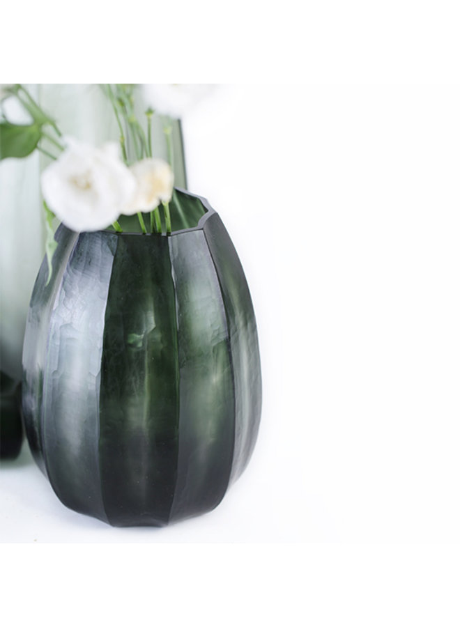 Vase Koonam M | Light Steel Gray / Black Steel Gray - NU PUUR & GROEN B.V.