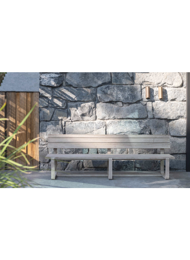 Park Bench Oslo Large | Teak Natural Grey - NU PUUR & GROEN B.V.