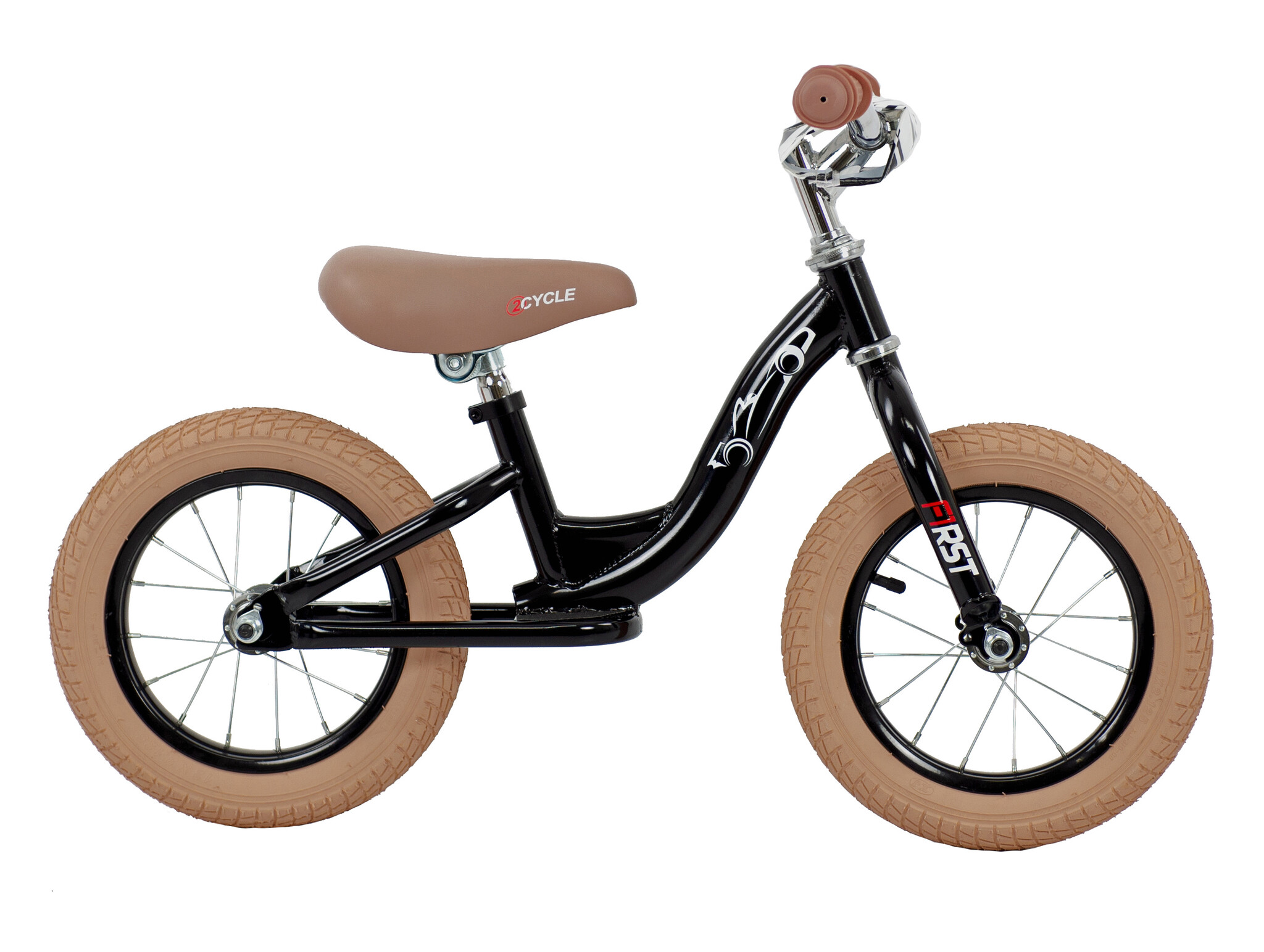 2Cycle - Loopfiets - First - Luchtbanden - Zwart - Loopfiets 2 jaar ...