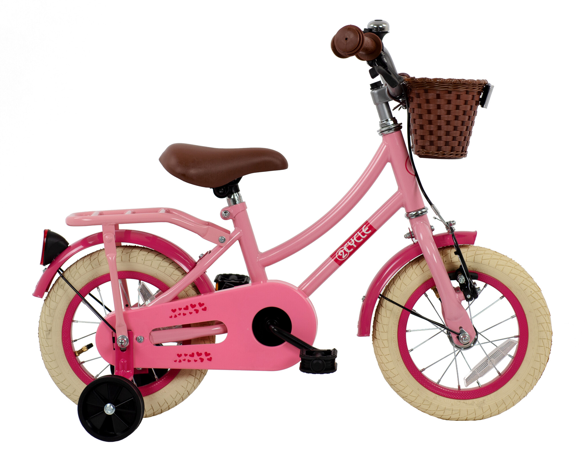 2Cycle Hearts kinderfiets 12 inch (2 tot 4 jaar) voor meisjes roze ...