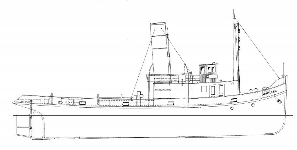 NVM 10.14.040 sleepboot ss "Achilles" - Modelbouwtekeningen.nl