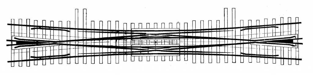 NVM 20.07.003 heel engelse wissel 1:7 voor spoor 0 - Modelbouwtekeningen.nl